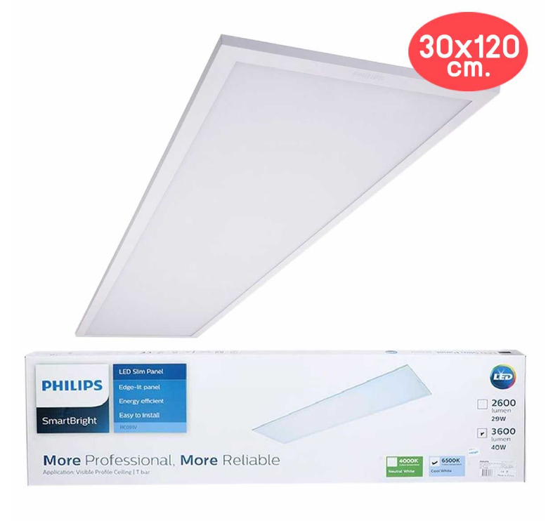 SmartBright Slim Panel RC091 40W LED40S/865 PSU W30L120 GM G4 | Siam-Wealth